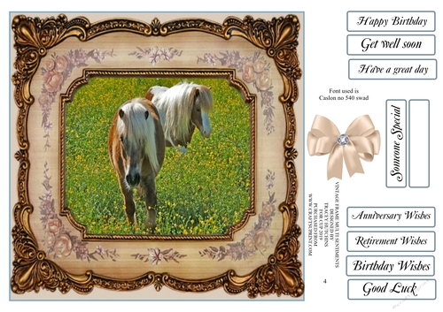 VINTAGE FRAME PALOMINO FAMILY - CUP967248_25427 | Craftsuprint