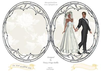 Oval Framed Bride & Groom - CUP106512_773 | Craftsuprint