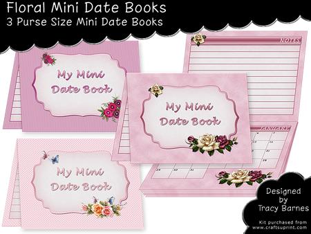 Floral Mini Date Books - CUP229212_1060 | Craftsuprint