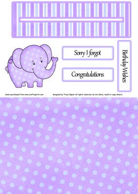 Baby Ellie and Family Slider Card - CUP109633_221 | Craftsuprint