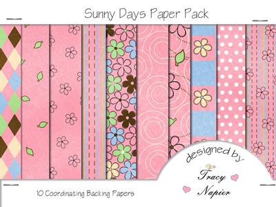 Sunny Days Paper Pack - CUP110693_221 | Craftsuprint