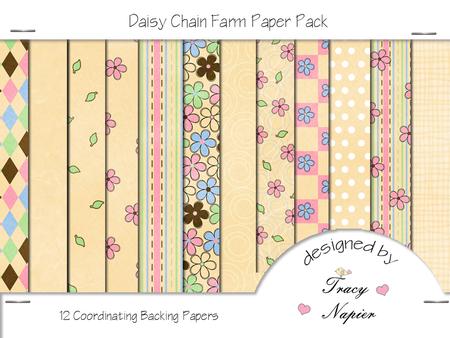 Daisy Chain Farm Paper Pack - CUP110806_221 | Craftsuprint