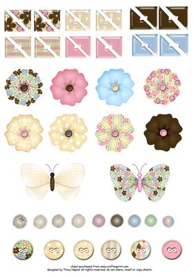 Daisy Chain Farm Embellishment Set - CUP110815_221 | Craftsuprint