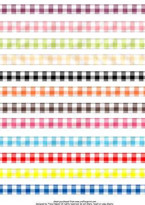 Simply Gingham Borders - CUP197779_221 | Craftsuprint