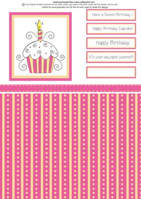 Swirly Cupcake Set- Pink - CUP46136_221 | Craftsuprint