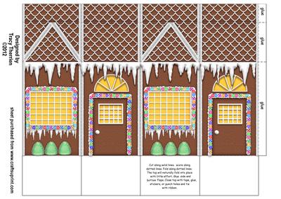 Gingerbread House Milk Box - CUP332866_1771 | Craftsuprint