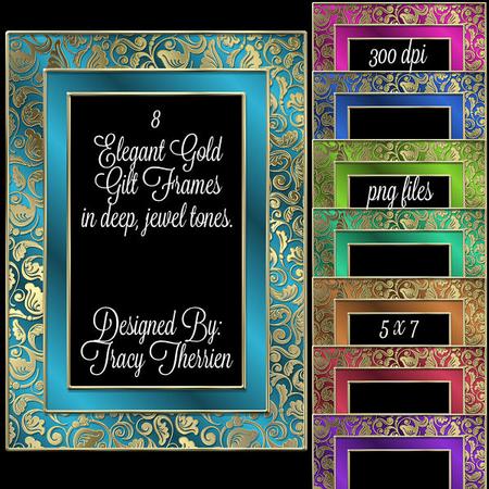Gold Gilt Jewel Tone Frames - CUP486220_1771 | Craftsuprint