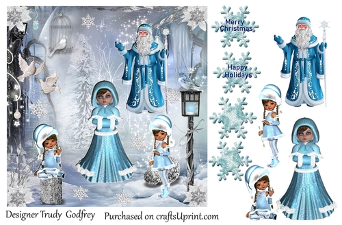 Blue Christmas Santa - CUP901023_89751 | Craftsuprint