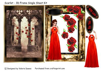 Scarlet - 3D Frame Single Sheet Kit - CUP151237_203 | Craftsuprint