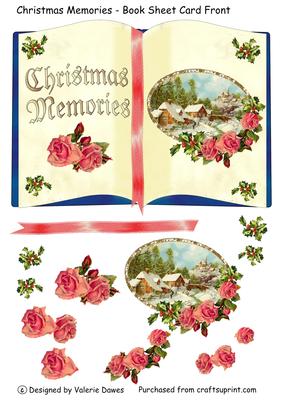 Christmas Memories - Book Sheet Card Front with Decoupage - CUP160063 ...