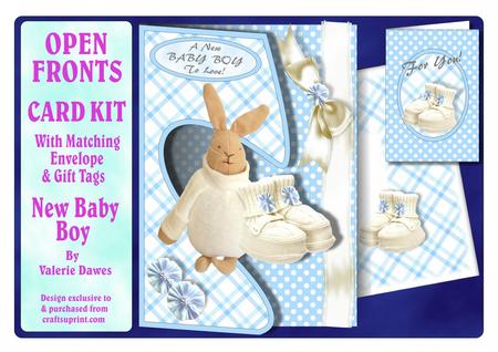 Open Fronts Card Kit - New Baby Boy - CUP233144_203 | Craftsuprint