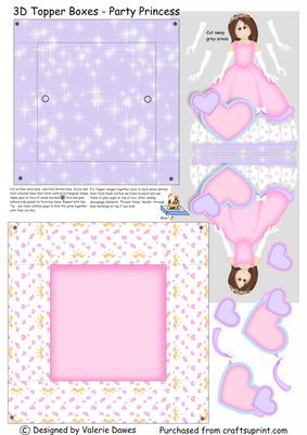 3D Topper Boxes - Party Princess - CUP277082_203 | Craftsuprint