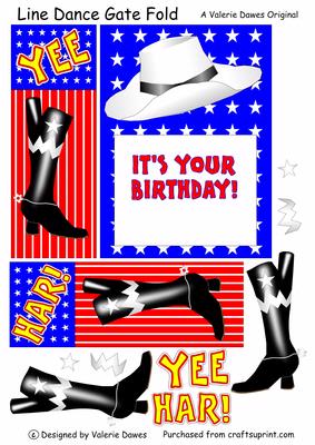 Line Dance Gatefold Card - CUP39105_203 | Craftsuprint