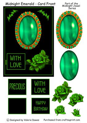 Midnight Emerald - Card Front - CUP40293_203 | Craftsuprint