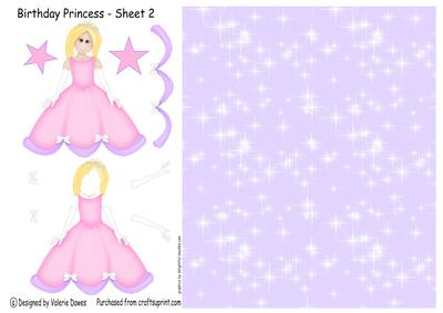 Birthday Princess - Decoupage Sheet 2 - CUP76029_203 | Craftsuprint