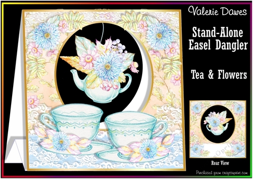 STAND-ALONE EASEL DANGLER - Tea & Flowers - CUP844134_203 | Craftsuprint