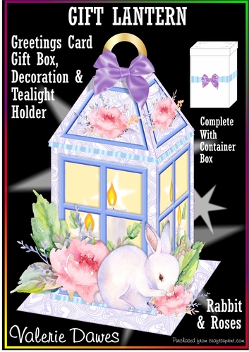 GIFT LANTERN & PRESENTATION BOX KIT - Rabbit & Roses - CUP850018_203 ...