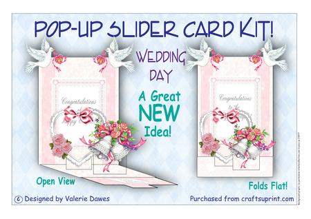 Pop Up Slider Card Kit - Wedding - CUP96220_203 | Craftsuprint