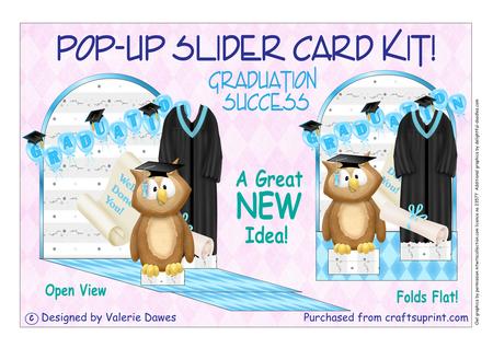 Pop Up Slider Card Kit - Graduation Success - CUP99998_203 | Craftsuprint