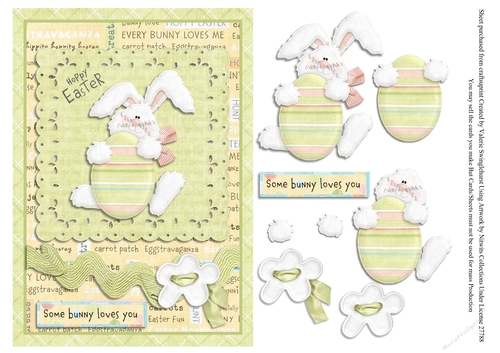 Some Bunny Loves You Easter card - CUP1203884_880 | Craftsuprint