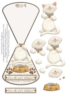 Cute Cat Wobble Card Your the Cats Whiskers - CUP146856_880 | Craftsuprint