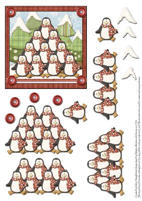 Penguins and Christmas Trees Quick Card Front - CUP149446_880 ...