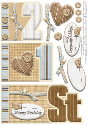 Male 21st Birthday Number Book Various Sentiments - CUP172320_880 ...