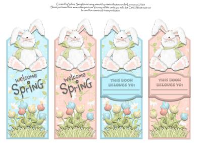 Welcome Spring Bunny Bookmarks - CUP176228_880 | Craftsuprint