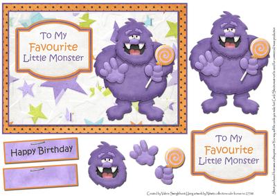 Happy Birthday to My Favorite Little Monster Card Front - CUP179013_880 ...