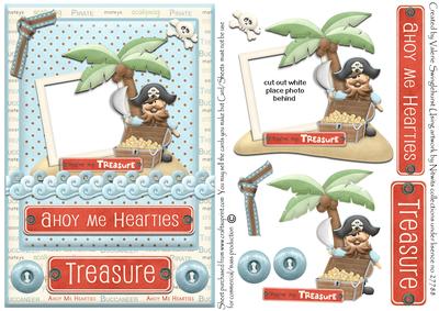 Ahoy Me Hearties Pirate Photo Card Front - CUP188027_880 | Craftsuprint