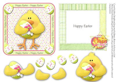 Cute Chick Happy Easter Card Front with Insert - CUP193857_880 ...