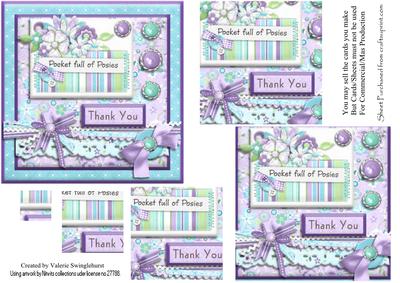 Pocket Full of Posies Thank You Pyramid Card Front - CUP209933_880 ...