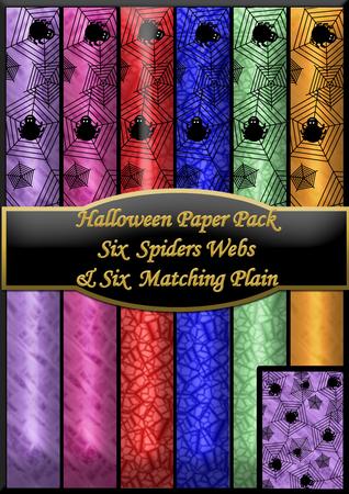 Halloween Paper Pack Spiders and Webs 12 Sheets - CUP248602_880 ...