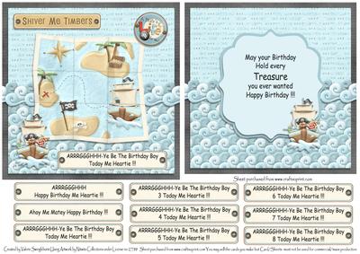 Shiver Me Timbers Ye Be the Birthday Boy (pirate Themed) - CUP336505 ...
