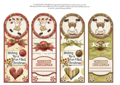 Holly Jolly Frolics Christmas Bookmarks - CUP359387_880 | Craftsuprint