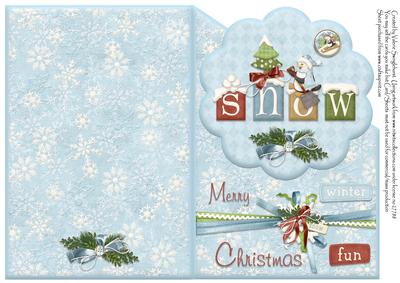 Merry Christmas Winter Fun Quick Cut and Fold Card - CUP461666_880 ...