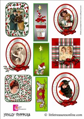 Holly Toppers Christmas - CUP10172_116 | Craftsuprint