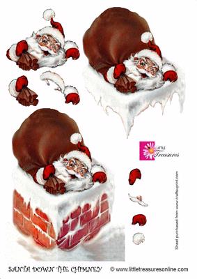 Santa Down the Chimney Christmas - CUP13563_116 | Craftsuprint