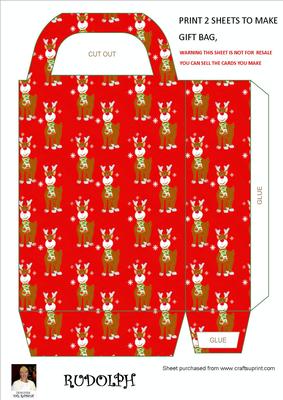 Rudolph Gift Bag - CUP451014_116 | Craftsuprint