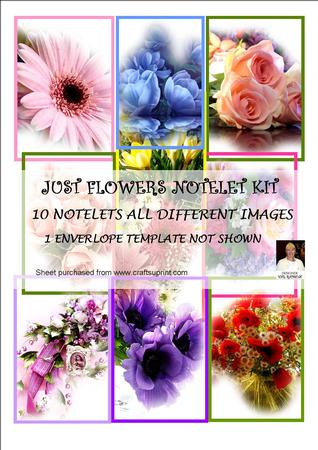 Just Flowers Notelet Kit - CUP83698_116 | Craftsuprint