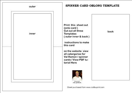 Spinner Card Oblong Template - CUP95698_116 | Craftsuprint