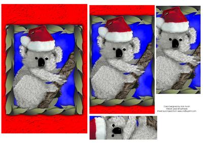 Australia Koala in Gum Tree Christmas - CUP109264_543 | Craftsuprint