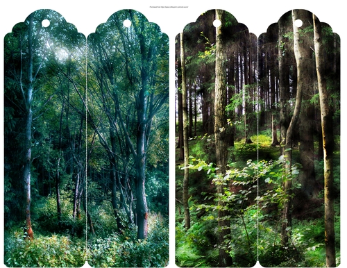 2 Folded Bookmarks with Trees - CUP1156452_543 | Craftsuprint