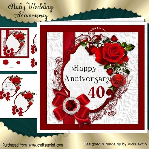 Ruby/40th Wedding Anniversary - CUP1203841_543 | Craftsuprint