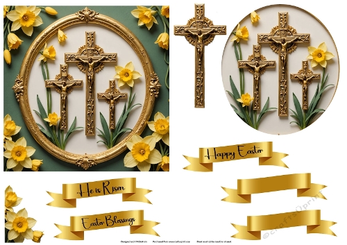 Three Crosses Easter Card - CUP1362525_543 | Craftsuprint
