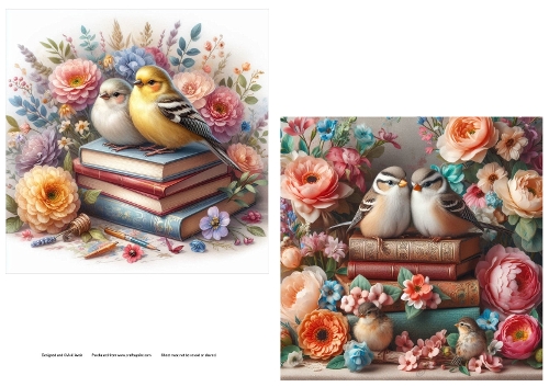 Birds on Books Toppers/Card Fronts 2 - CUP1368535_543 | Craftsuprint