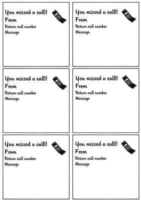 You Missed a Call Sheets for Desktop Calenders - CUP149315_543 ...