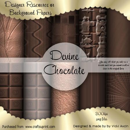 10 Divine Chocolate Papers or Background - CUP169272_543 | Craftsuprint