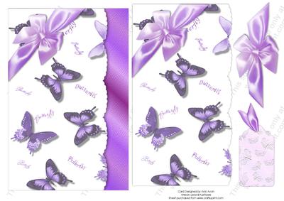 Purple Butterfly Card Front - CUP198456_543 | Craftsuprint