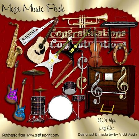 Music Mega Pack - CUP218537_543 | Craftsuprint